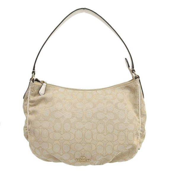 OTHERS | Bags | Coach Coach Signature One Shoulder Bag Beige White ...